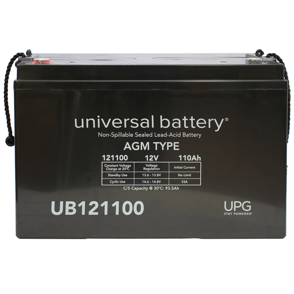 Universal UB121100 12V 110AH Deep Cycle Sealed AGM Battery with Insert ...