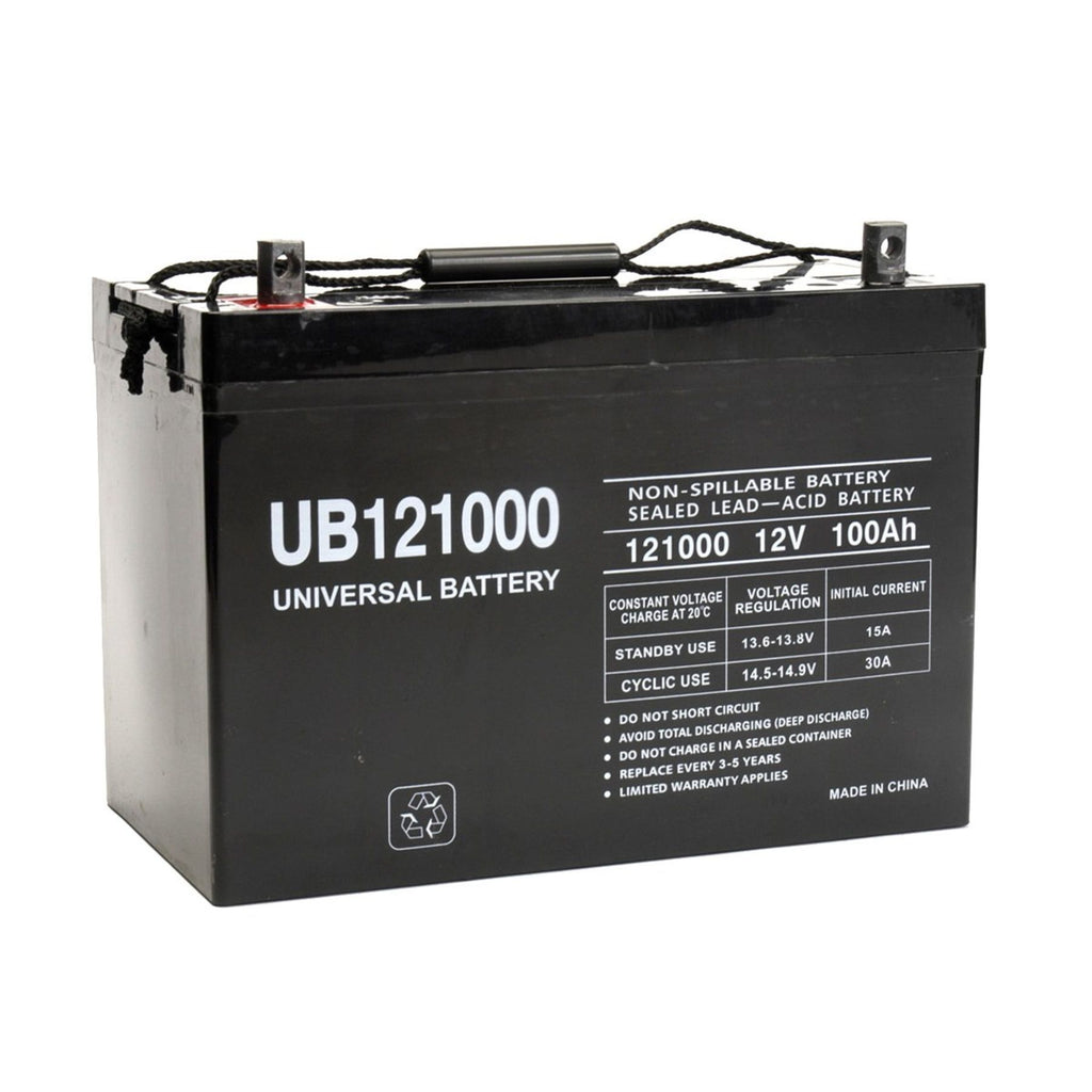 Universal Battery UB121000 12V 100Ah Sealed Deep Cycle AGM Z-Post Batt ...